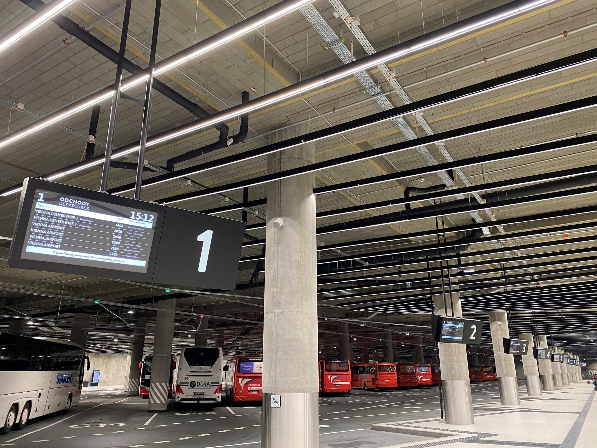 Digital signage in a bus station: the example of Slovak Lines