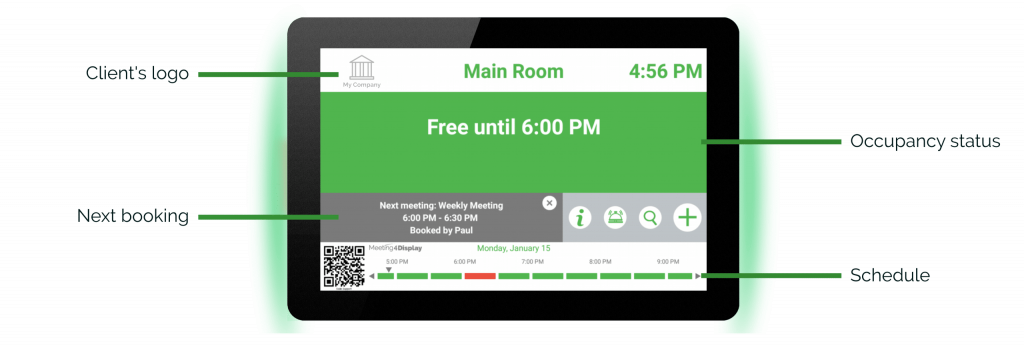 Meeting Room Booking Screen - Meeting4Display